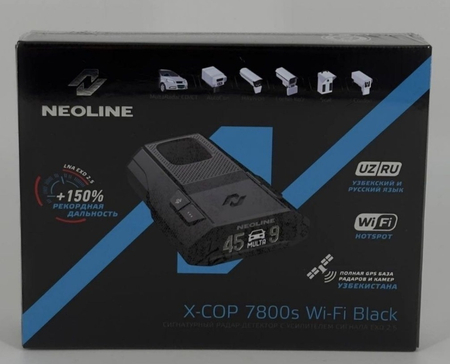 Neoline X-COP 7800s WI-FI BLACK orginal hamma radarni oladi dastafka +