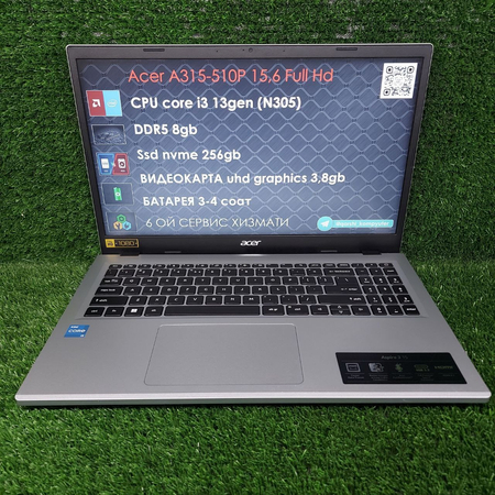 Acer i3 13gen 8gb ssd 256gb