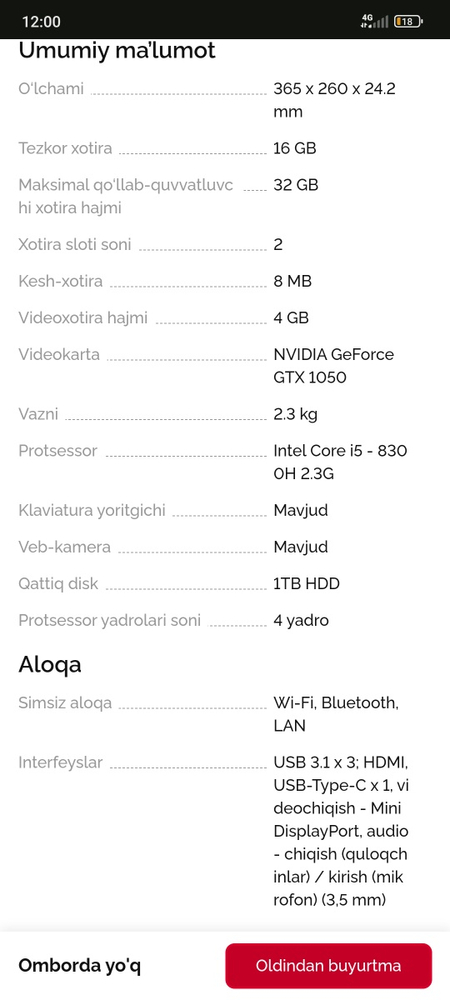 Lenovo: Legion Y-530 noutbuk laptop