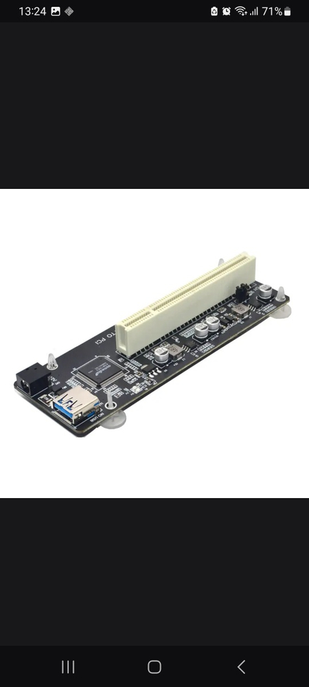 Адаптер РСІE PCI Express X1 на Райзер-карту