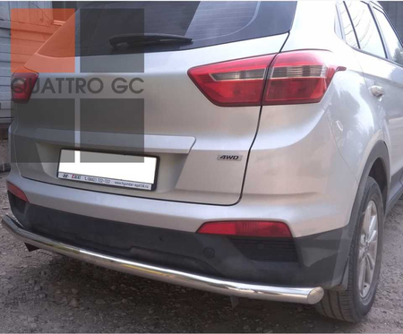 Обвес из нержавеющей стали двойной на кроссовер Грета Hyundai Creta