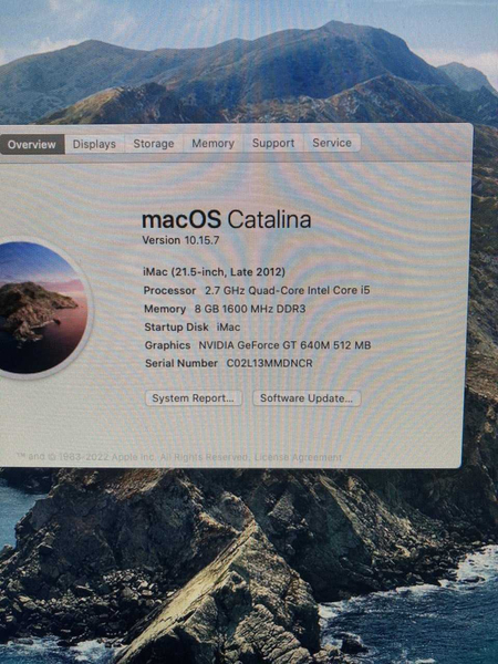 Apple iMac Intel Core i5/ 8GB RAM/ 512GB SSD/ Nvidia GT 640M