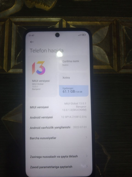 Redmi not 114g srochni sotiladi