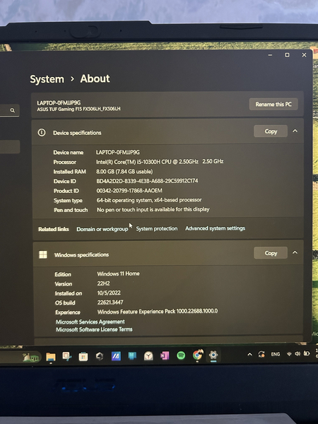 Asus tuf gaming f 15, Nvidia Geforce GTX 1650