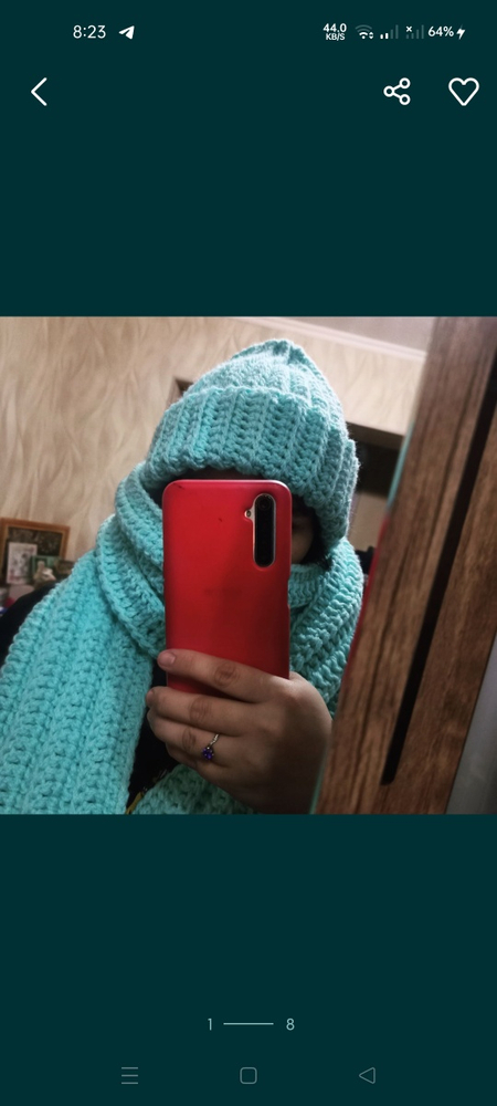 Комплект шапка шарф