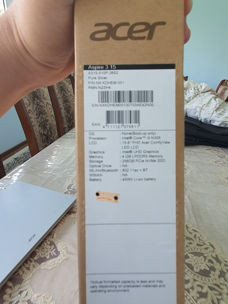 Acer aspire 3 cori3 pochti yengi juddq kam iwlagan 1 qól