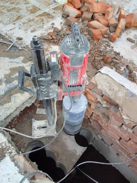Демонтаж бетон асфальт кесамиз тешамиз диаметр 50 дан 150 гача