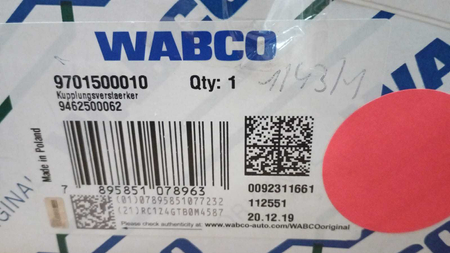 Усилитель сцепления WABCO 4 9 8 2 0 3 7 3 2 0 0