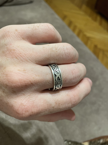 Серебряное мужское кольцо