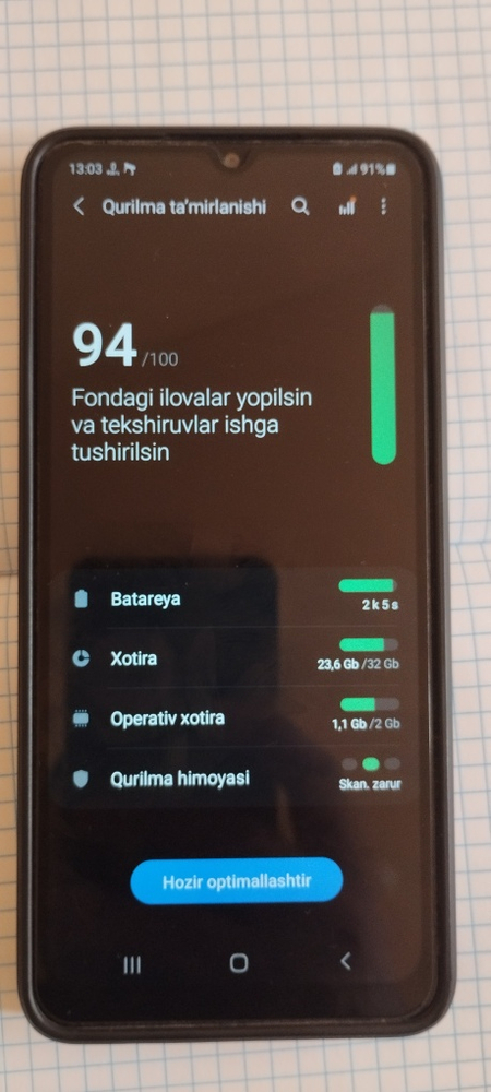 Samsung A02 sotiladi aybi yoq usta koʻrmagan garanteyasi bor
