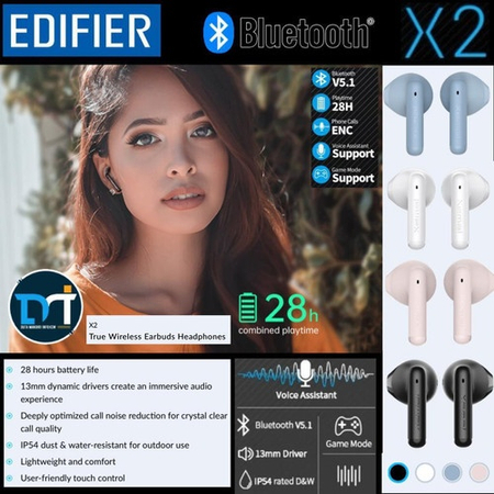 Топ! Edifier X2 Беспроводные Наушники батарея до 28 часов