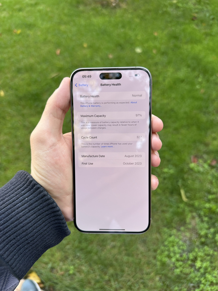 iphone 15pro max 256gb ideal natural 97% yomks