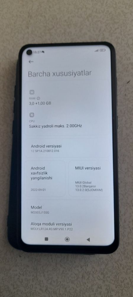 Redmi note 9 ayirboshlash