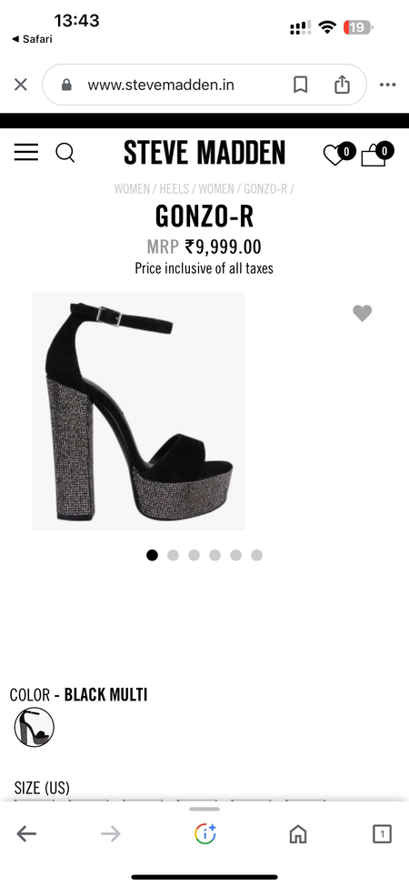 Босоножки Steve Madden - Women's Black Heeled Sandals - Gonzo