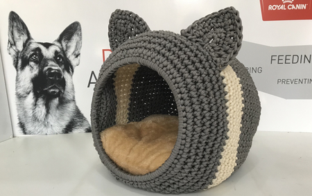 Вязанный домик для кота, кошки, котодом