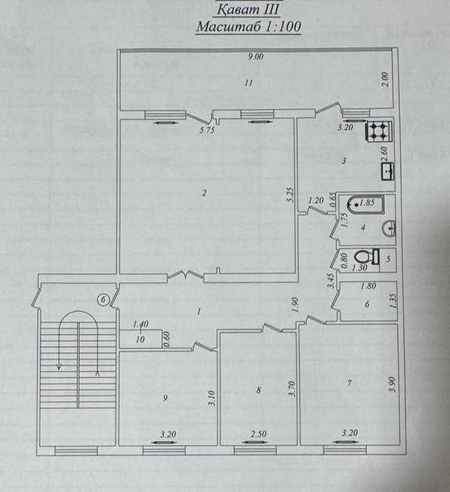 Чиланзар-13 (Атлант) 4/3/4 Улучшенная планировка,двойной зал, 110кв.м