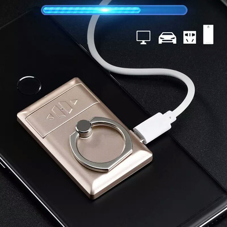 кольцо электронная зажигалка Ветрозащитная USB зарядка