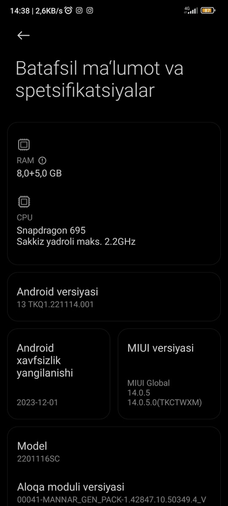 Redmi note 11E pro 5G