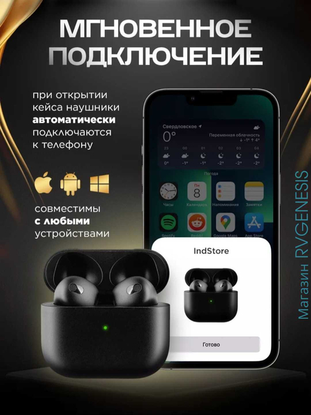 Беспровадные наушники Airpods 3 Премиум/Simsiz quloqchin Premium Black