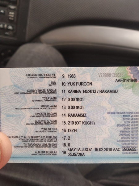 Kamaz sotiladi. Jizzaxda turibdi
