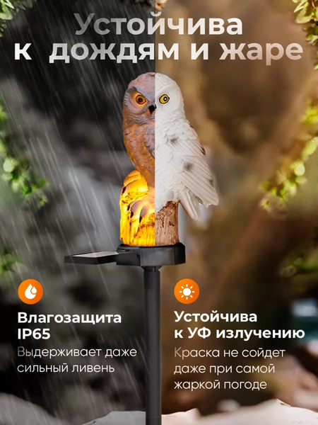 Декоративный светилник для сада на солнечных батарейках