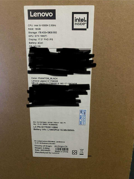 Lenovo legion 5 17IMH05