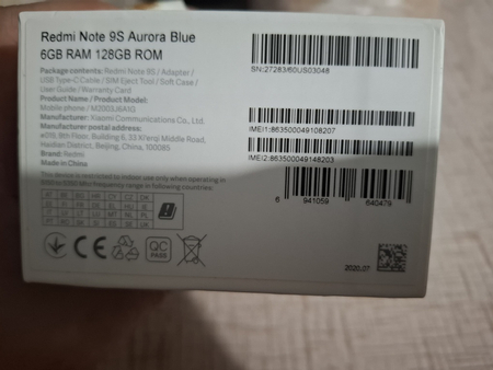 Продам  Redmi not 9 s