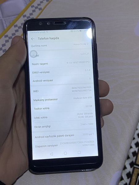 Telefon: Honor 9 lite