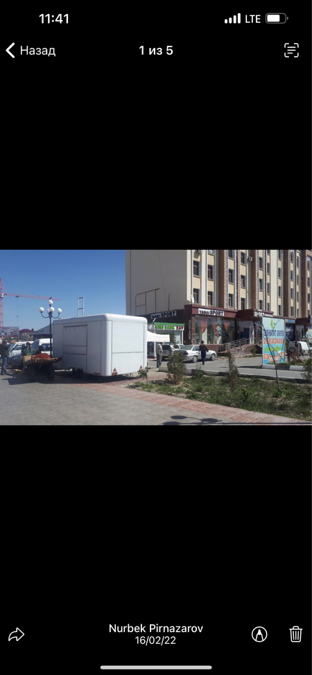 Foodtruck Ko'chma Fast-food sotiladi