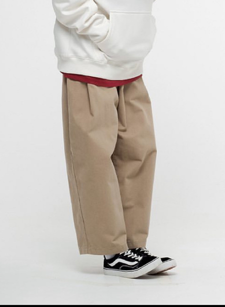 Бежевые брюки oversize