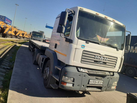 Uz MAN 19.400 ва прицеп UzAuto Trailer бортли контейнеровоз 2в1