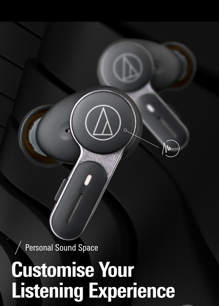 Наушники Audio-Technica ATH-TWX7, Bluetooth, внутриканальные, черный