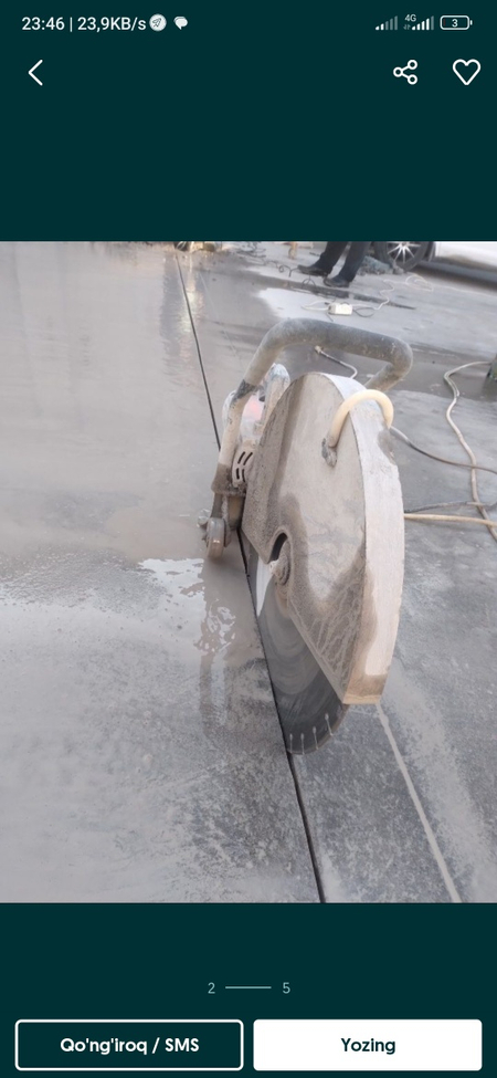 Beton buzush teshish kesish