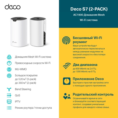 Wi-Fi Deco S7 Mesh-система AC1900