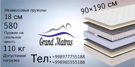 Grand matras от производителя Анотомический и безпуржиные матрасы
