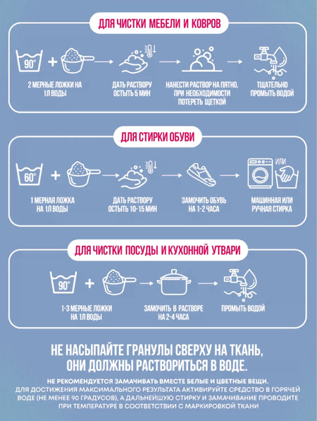 Кислородный очиститель SKYCLEAN,отбеливатель,пятновыводитель порошок