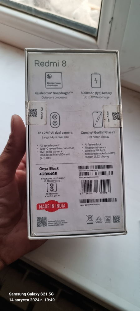 Redmi 8 4/64 GB sotiladi