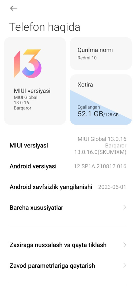 Redmi 10 telefon sotiladi