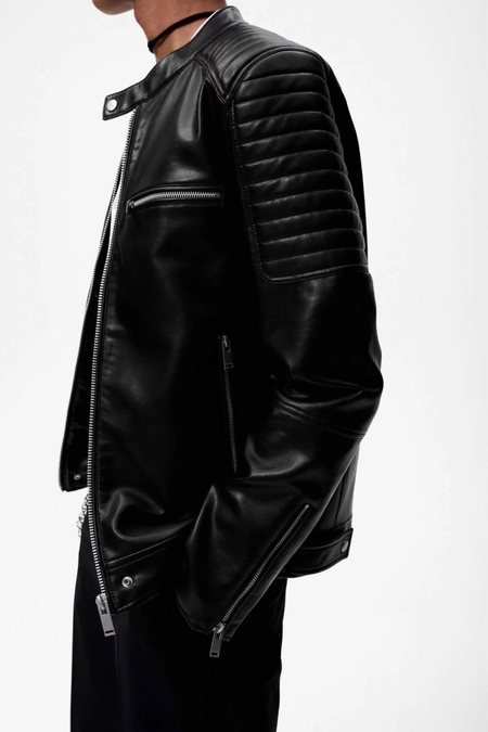 ZARA Мужская Кожаная Куртка New 52-размер (XL)