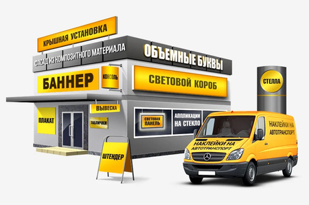 Объемны буквы Баннер Оракал + Сетка Кориб Штендер Таблички!