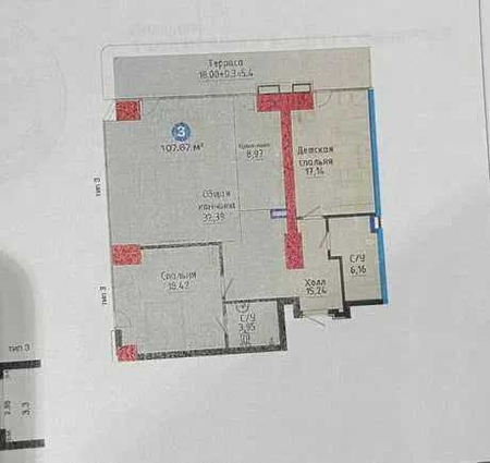 ЖК U-Tower 3-комнатная АКЦИЯ! 107.7м2 вид на сад NRG Tashkent City