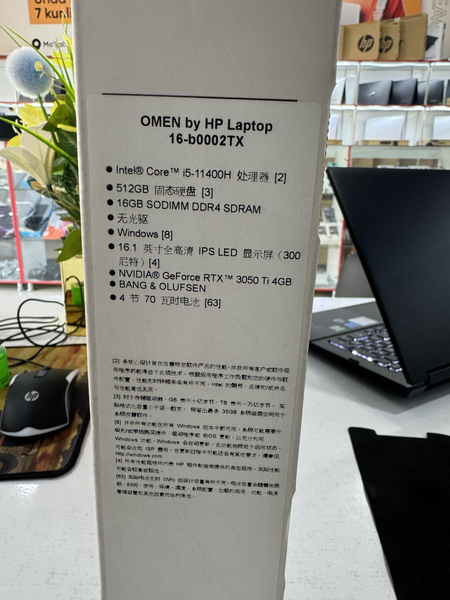 Hp omen i5-11400H 32 kun ishlatilgan RTX 3050Ti videokarta ideal full