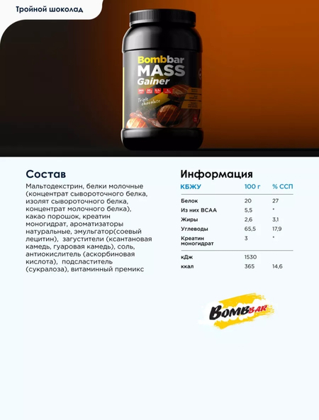 Гейнер для набор здарового веса