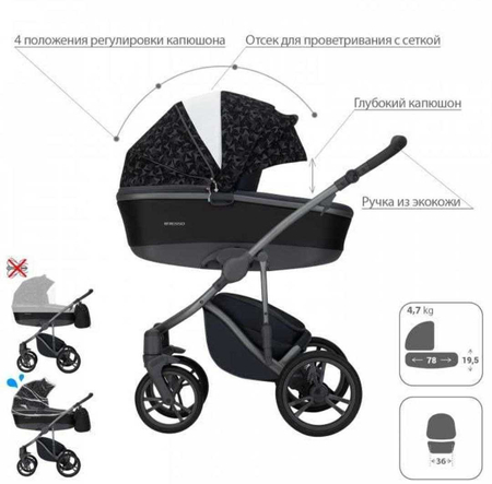 Коляска Bebetto Bresso от рождения до 3х лет