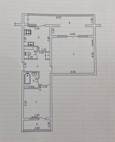 Продается 2х ком. квартира, ор-р: Институт Культуры, 63м2