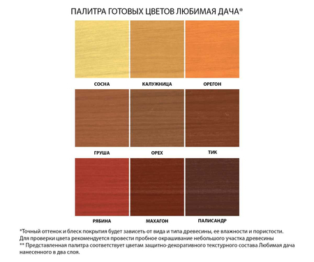Любимая дача - (защитно-декоративный состав для дерева 