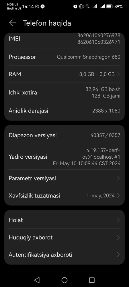Telefon sotiladi holati yaxshi oʼzim ishlatganman