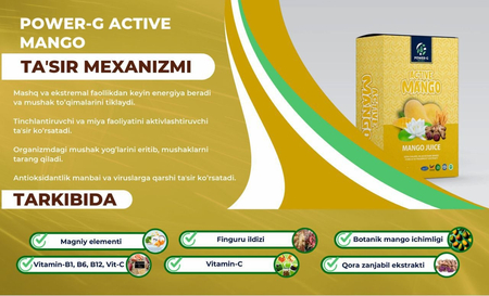 POWER G BIORICH maqsulat sog'likga bezion moqsulod