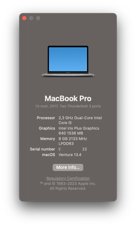 MacBook Pro 13 2017