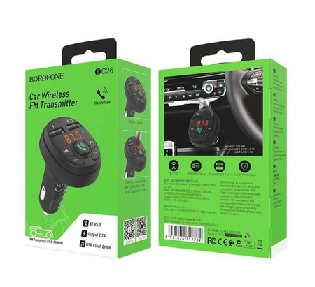 Авто зарядка-модулятор с беспроводным FM Bluetooth соединением